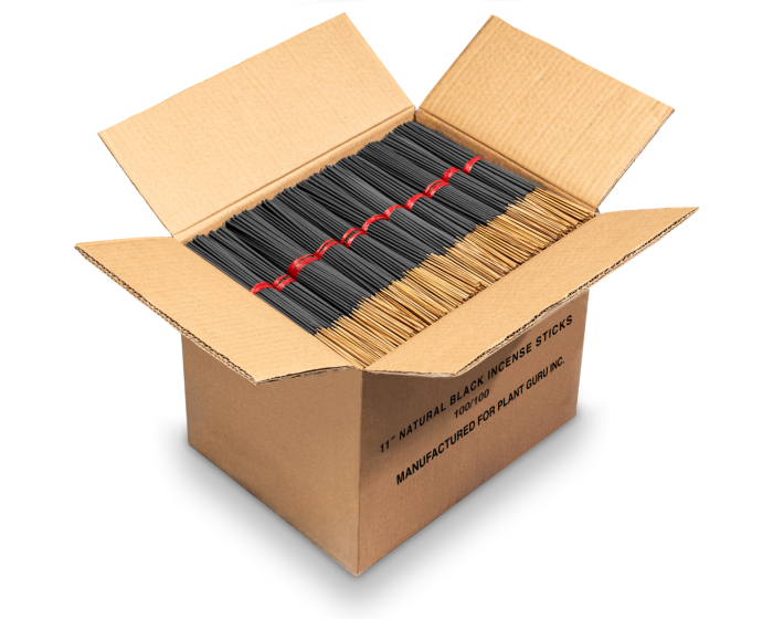 11" Unscented Charcoal Incense Sticks (Black)